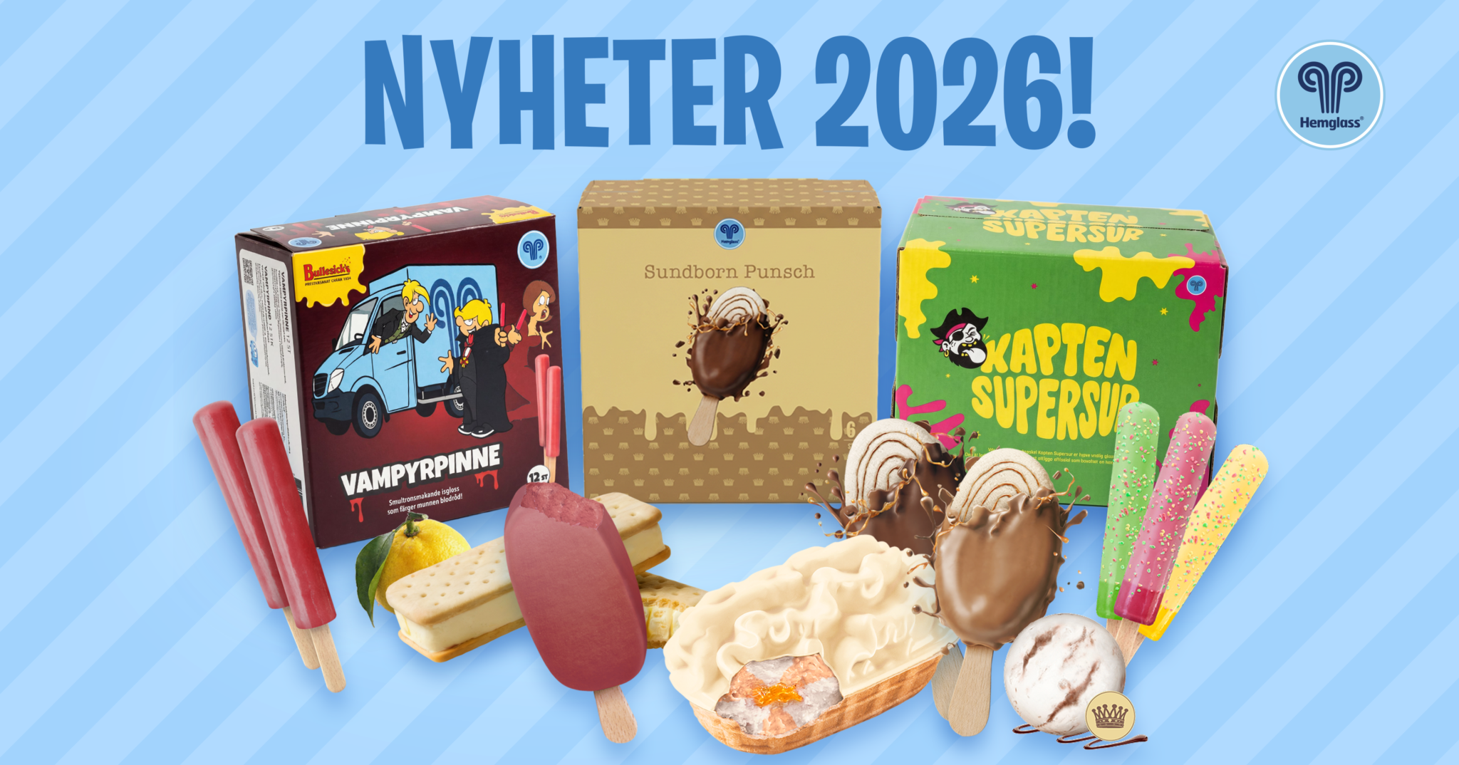Hemglass släpper årets glassnyheter 2026 | Hemglass